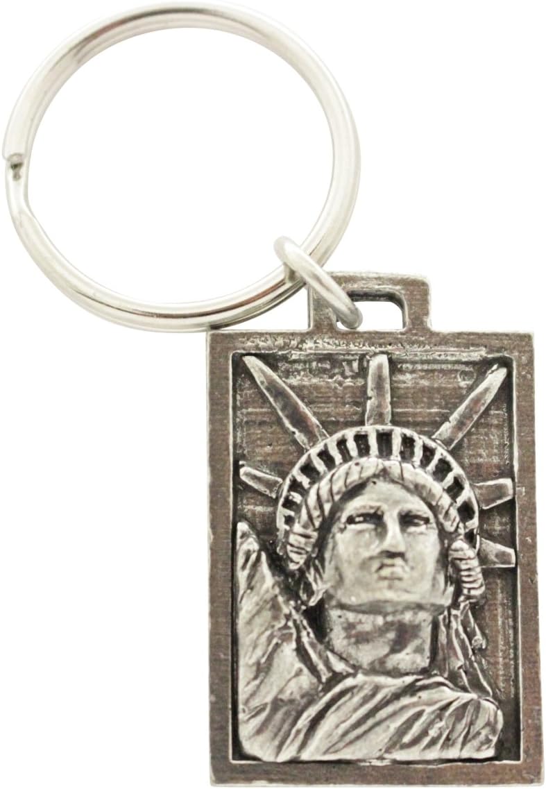 Statue of Liberty, Lady Liberty, Keychain, Key Fob, Key Ring, Pewter Key Chain, A1010KC Handmade ...