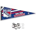 Amazon.com : New York Rangers Pennant Flag and Wall Tack Pads Mounts ...