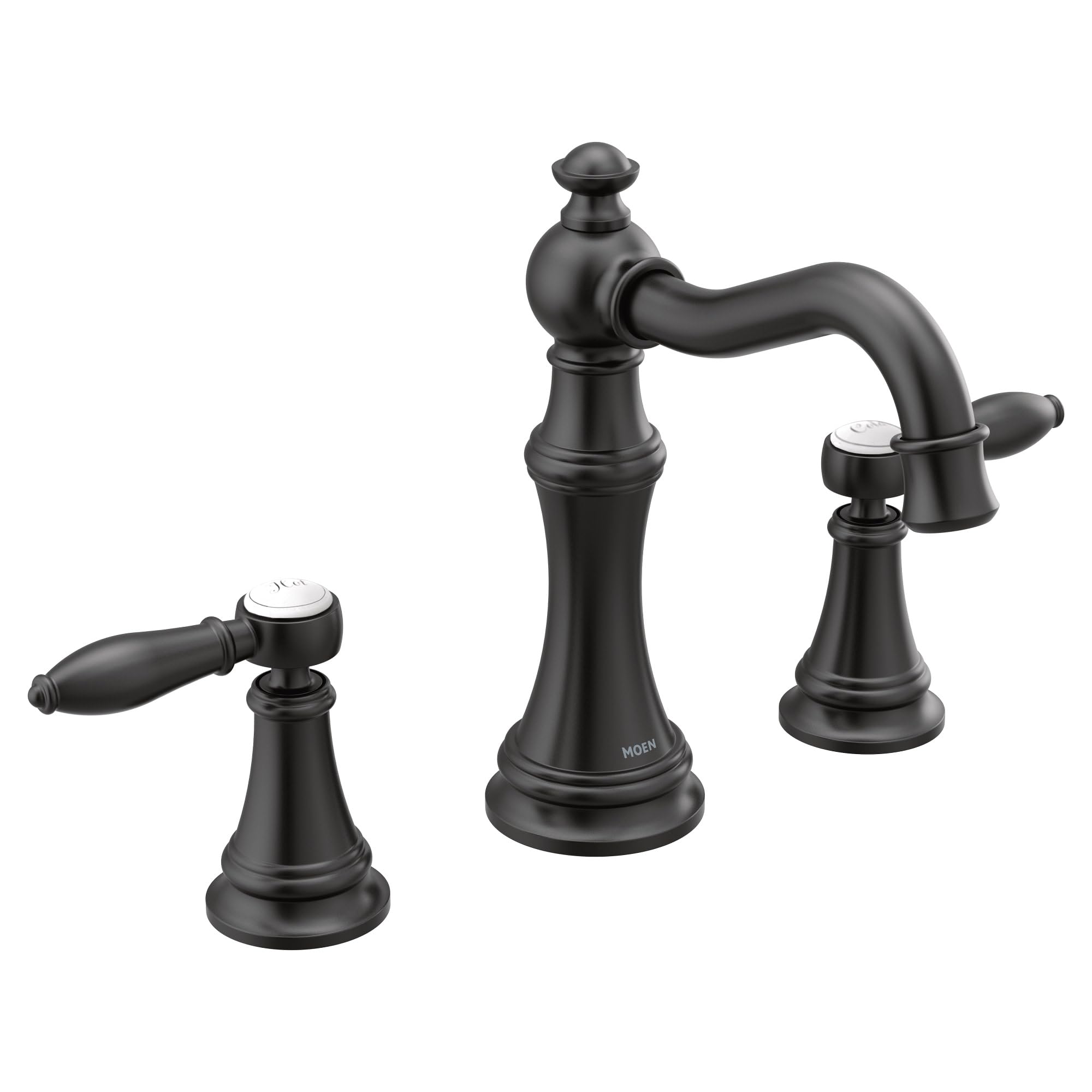 Moen TS42108BL Weymouth Two-Handle Lever Handle Bathroom Faucet Trim ...