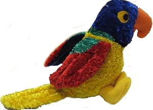 Pet Supplies : Pet Squeak Toys : Party Pets 8" Squeaky Parrot Plush Dog ...