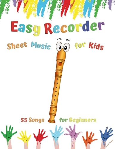 Easy Recorder Sheet Music for Kids: 55 Songs for Beginners in Kuwait ...