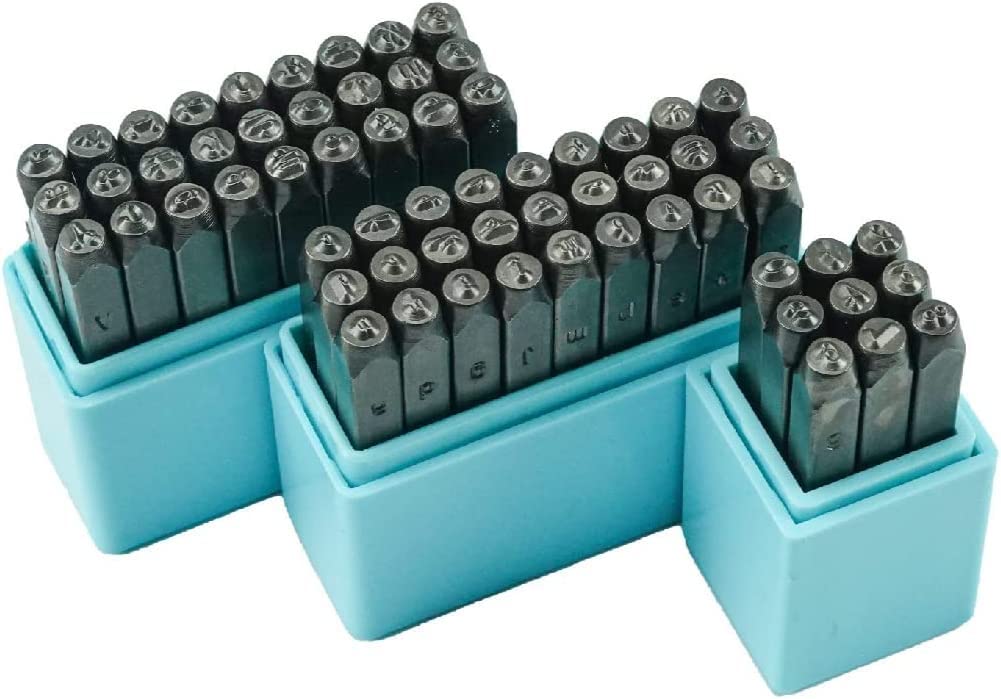 Letter & Number Metal Stamping Kit, 3MM 63 Piece Metal Punch Set, Metal ...