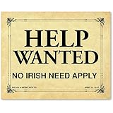 Amazon.com: Vintage Sign (Copy) - Help Wanted No Irish Need Apply ...