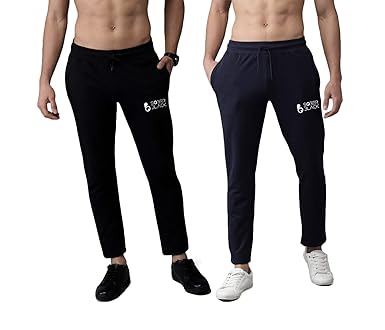 Buy SOBER BLACK Men's Regular Fit Trackpants (Pack of 2) at Amazon.in