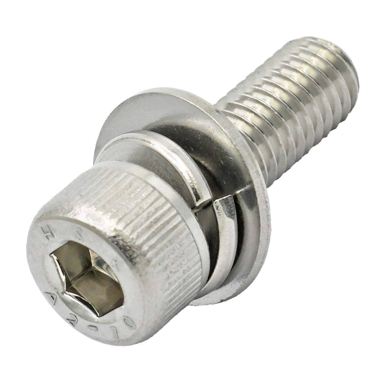 Amazon | オノカツ ステンレス 座金組込み 六角穴付ボルト M6x18 20本入 (ASSY TYPE:P=3) 【国産】 132 ...