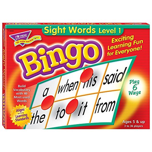 TREND ENTERPRISES: Sight Words Level 1 Bingo Game, Exciting Way for ...