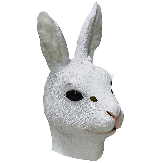 Novelty Rabbit Mask Animal Bunny Latex Mask Adult Rabbit Head Rubber ...