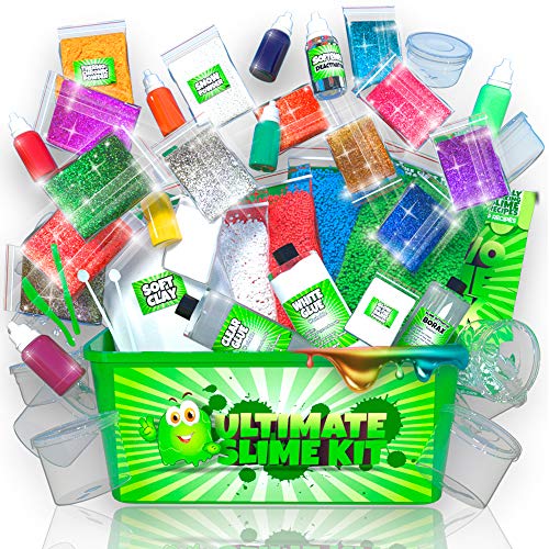Slime Kit for Girls and Boys - 2 in 1 - DIY Slime Making Kit Plus Slime ...