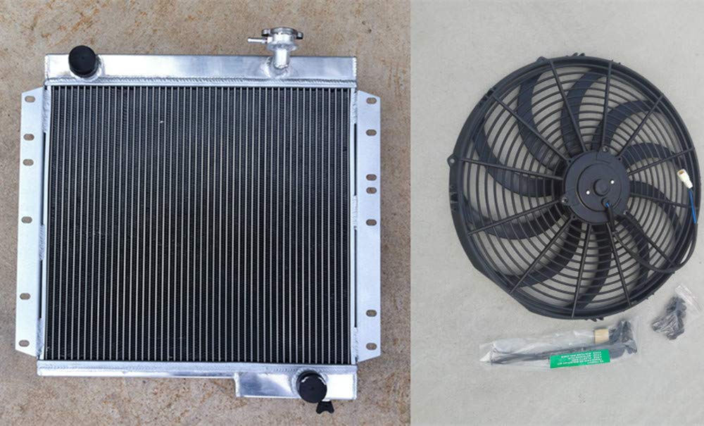 Buy 3 ROW Aluminum radiator & Fan for TOYOTA Land cruiser FJ40 FJ45 ...