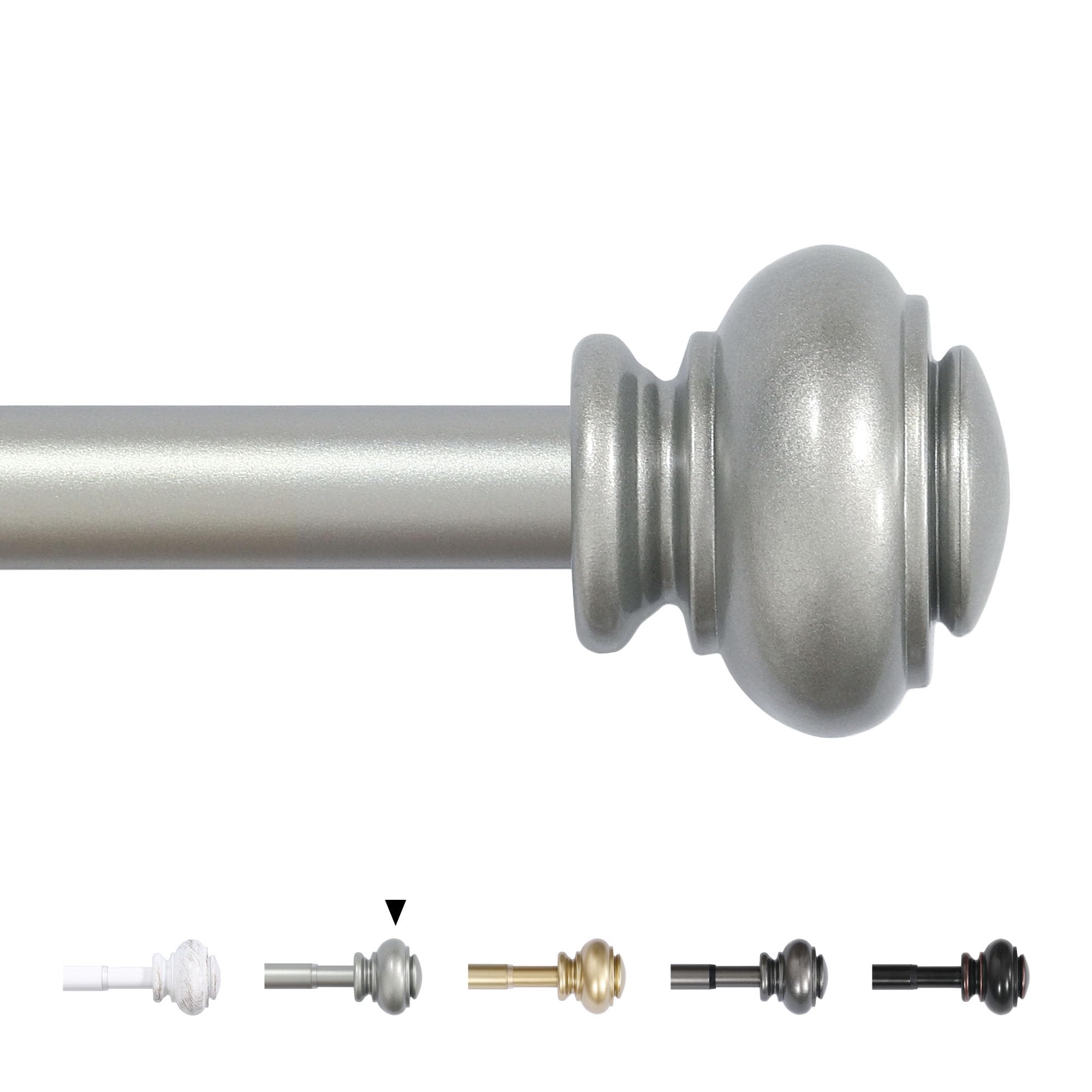 H.VERSAILTEX Curtain Rods for Windows 16.2 to 43.8 Inches 3/4 inch ...