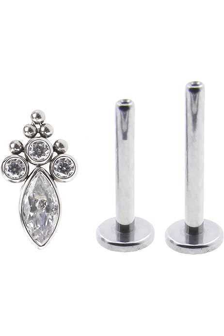 Lip Ring Kerel Amazon.com: NewkeepsR 16G(1.2mm) Triple Marquise Trio