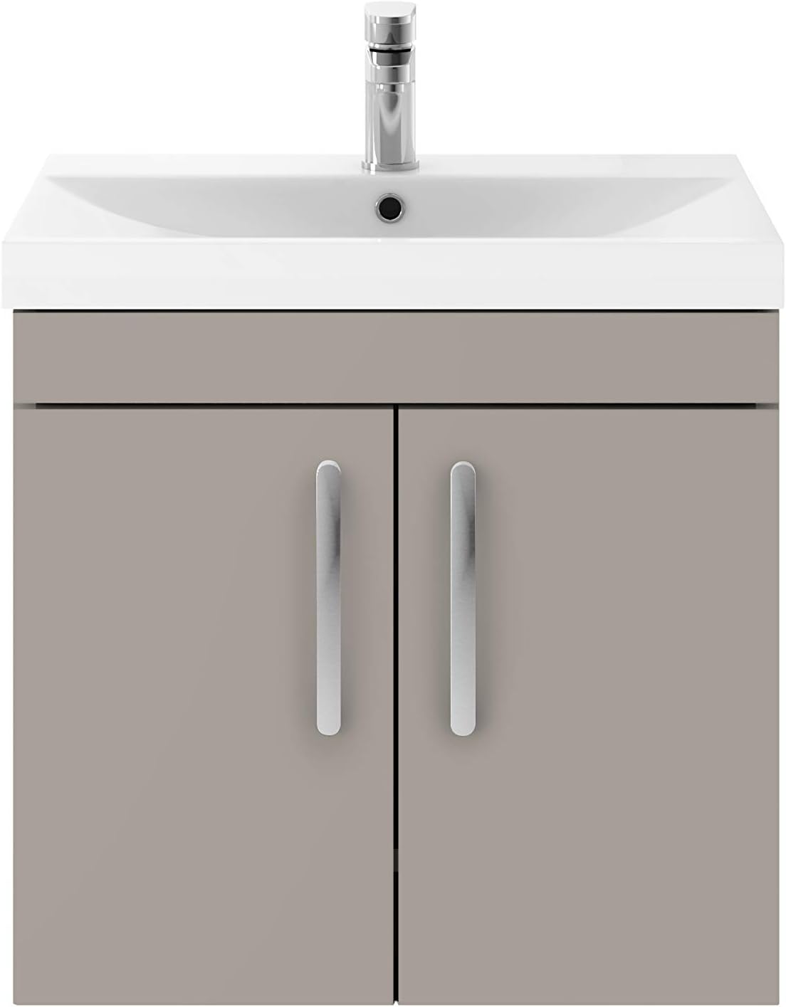 nuie ATH090D Athena Modern Bathroom Wall Hung Vanity Cabinet Unit and ...