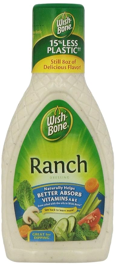 Amazon.com : Wish-Bone Ranch Salad Dressing, 8 oz : Wishbone Ranch ...