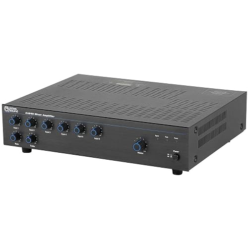 Atlas Sound AA240 Mixer Amplifier 240 Watt 6 Channel Bridge IN OUT ...