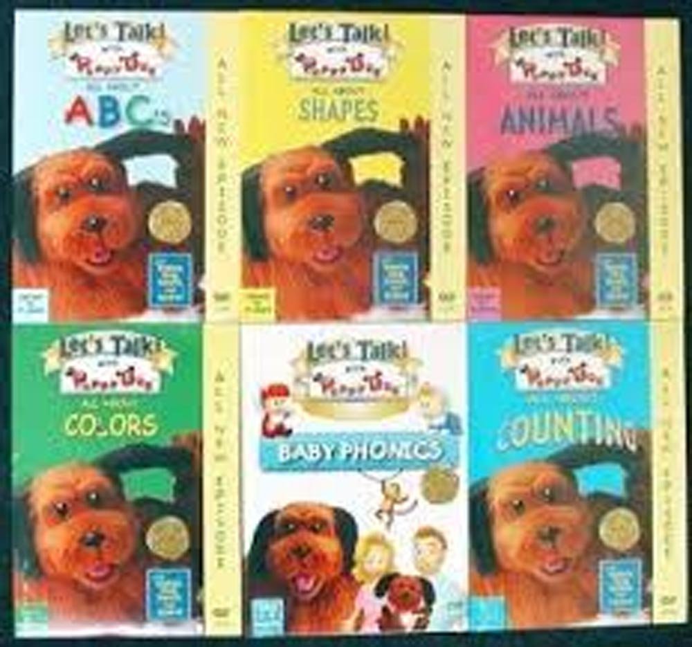 Amazon.com: Set of 6 DVDs - Lets Talk with Puppy Dog - ABCs - Counting ...