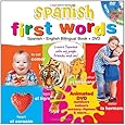 Spanish for Kids First Words: Spanish-English Bilingual Book + DVD ...