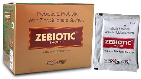 Buy Zee Drugs Zebiotic Prebiotic & Probiotic Mixed fruit flav.(25 ...