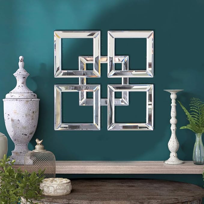 Amazon.com: qmdecor Square Mirrored Wall Decor Decorative Mirror 12x12 ...
