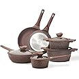Carote Nonstick Cookware Set, 10 Piece Pots and Pan Set Nonstick, Healthy Non Stick Stone ...