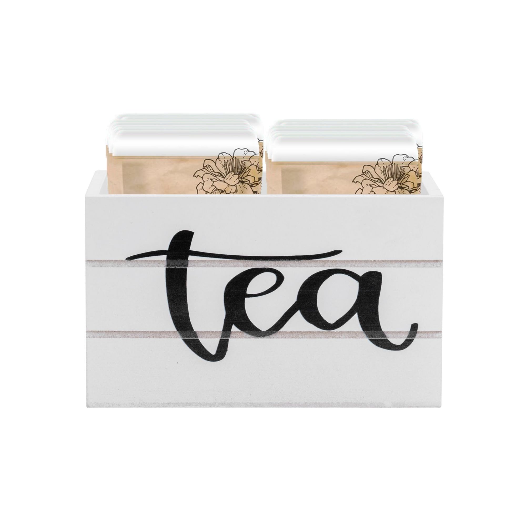 Rmeosye Small Tea Bag Box Wooden Tea Bag Holder with Handle Farmhouse ...