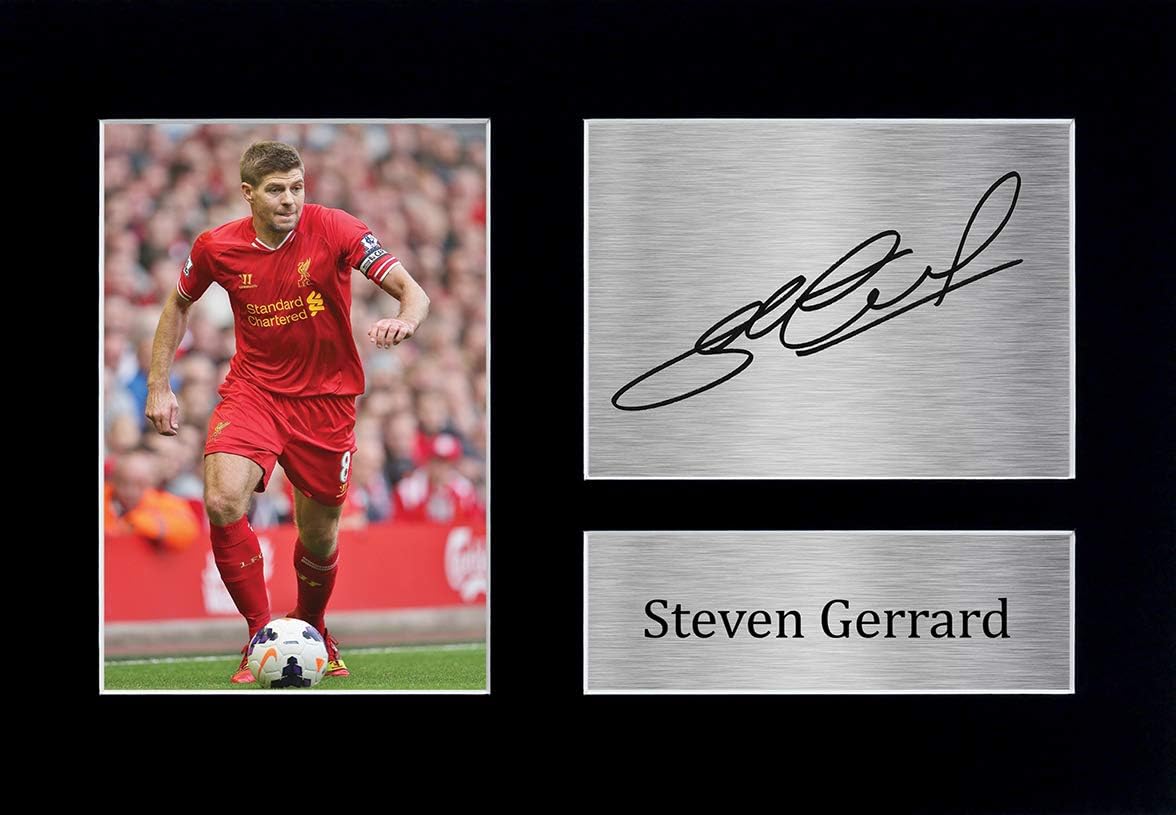 HWC Trading Steven Gerrard Signed A4 Printed Autograph Liverpool Print ...