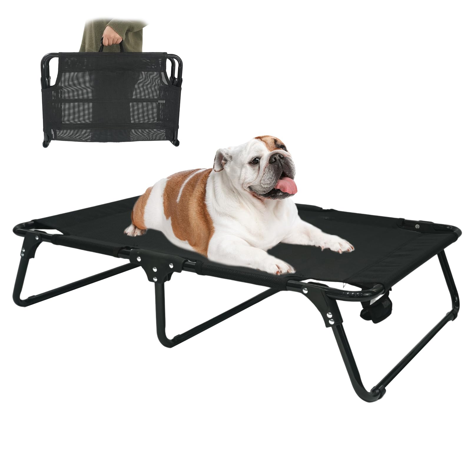 M JJYPET Elevated Raised Small Meduim Dog Bed Cots,Cooling Foldable No ...