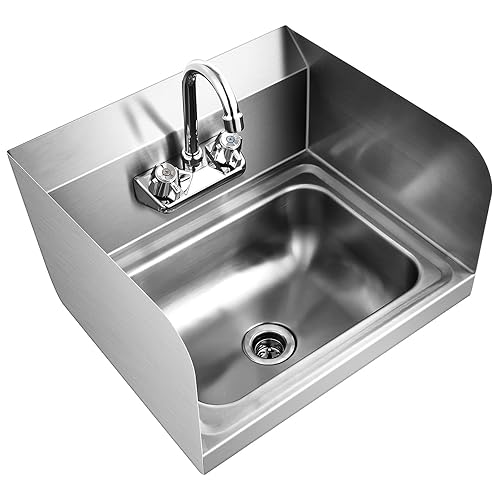 Giantex Stainless Steel Hand Washing Sink, Wall Mount Hand Sink with ...