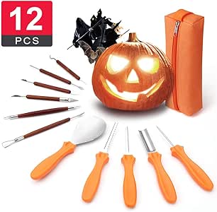Amazon.com: Best Deal 12 PCS Pumpkin Carving Kit Tools with Double-Side ...