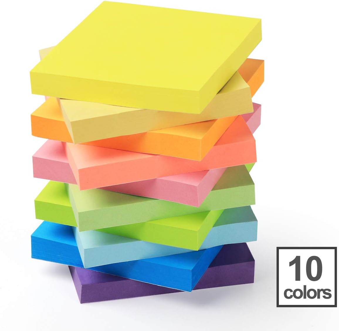 10 Stück Haftnotizen 76x76mm Super Sticky Notes selbstklebende ...