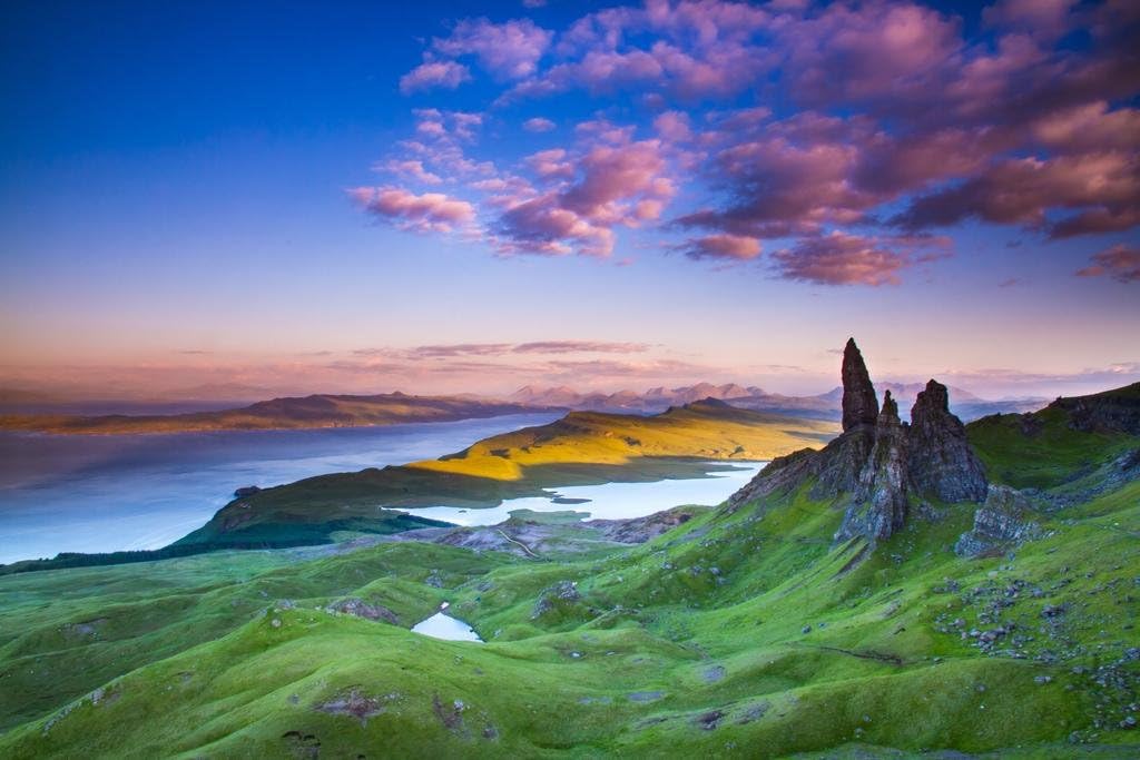 Amazon.com: Scotland Rolling Hills Lock Landscape Sunset Photo Cool ...