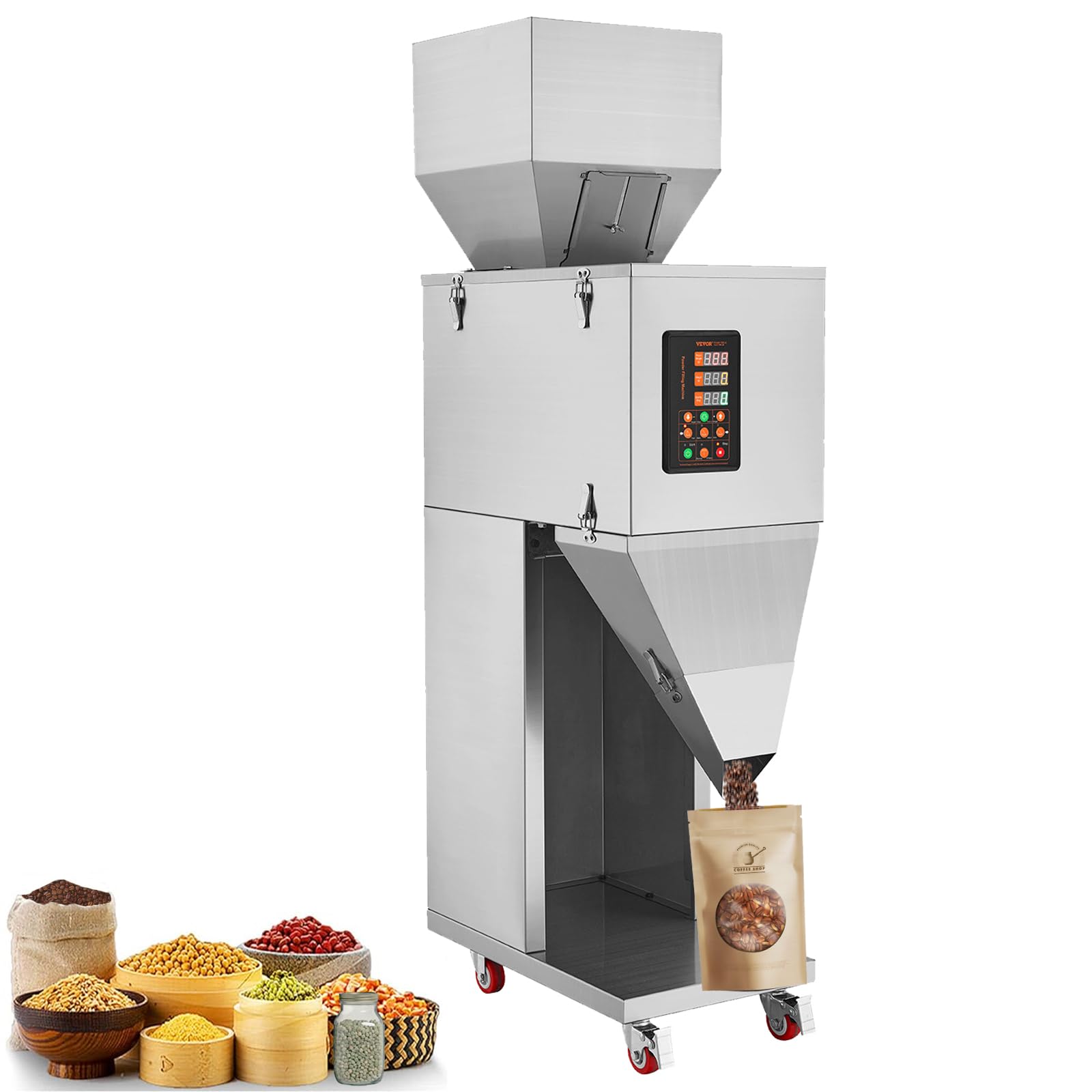 VEVOR Particle Filling Machine, 0.022-2.2 lbs/10-1000g, Automatic ...