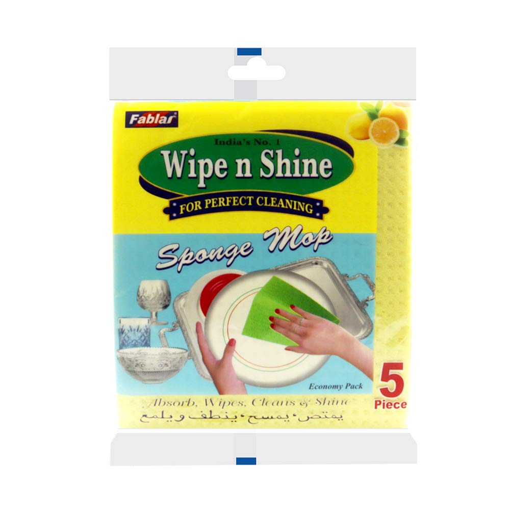 F A B L A S Sponge Wipe 5 Pcs Pack ( Multipurpose, 18 cm x 20.5 cm ...