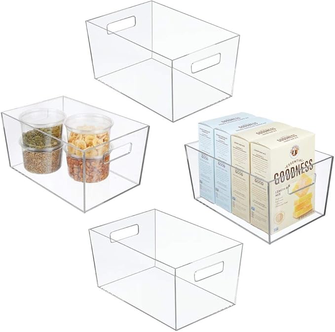 Amazon.com: mDesign Modern Plastic Kitchen Pantry Cabinet, Refrigerator ...