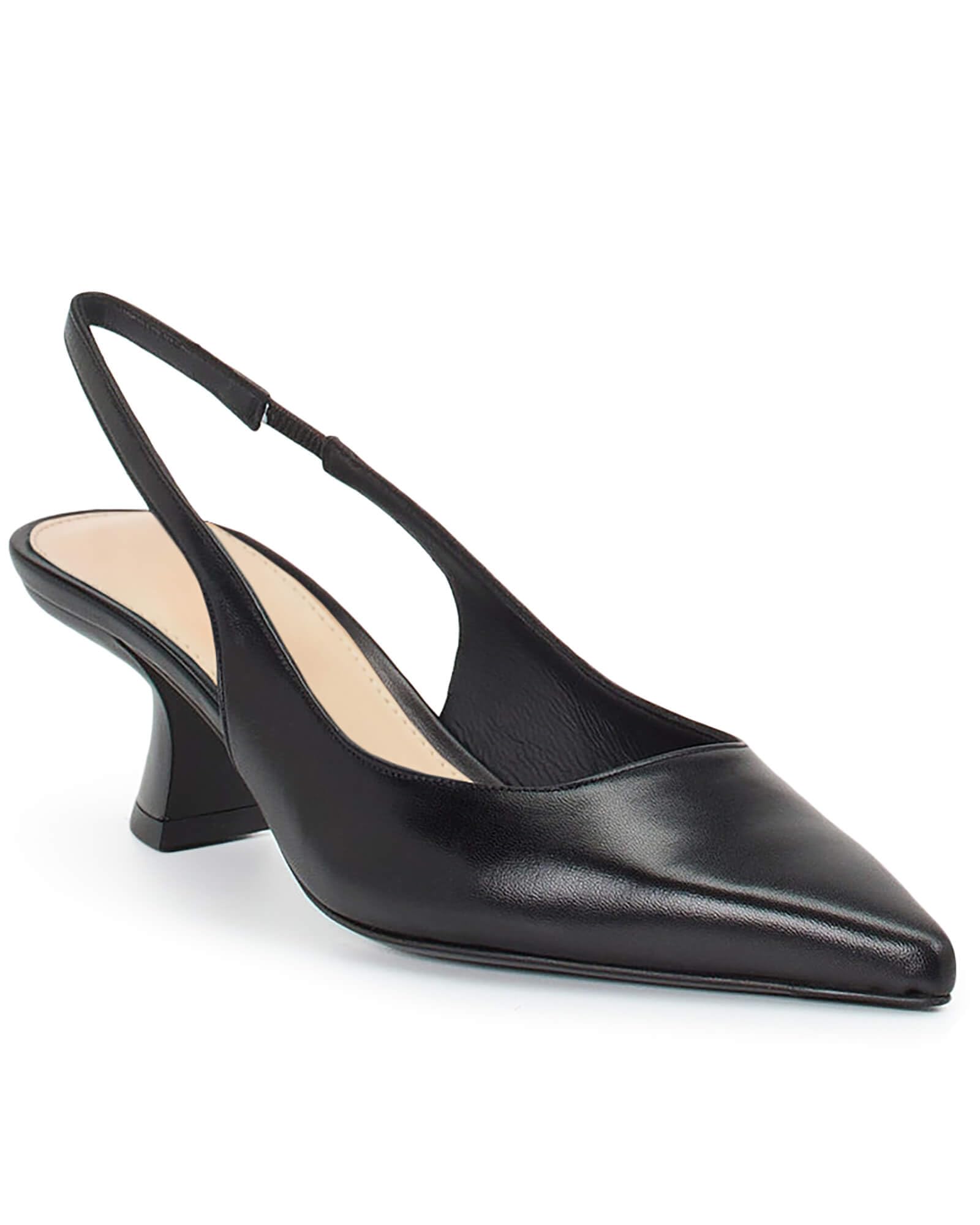 gihubafuil Women's Low Kitten Heel Pumps Shoes Closed Pointed Toe Heels ...