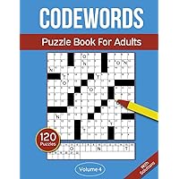 Codewords Puzzle Book For Adults: Code Breaker Puzzle Book With 120 Codeword Puzzles For Adults ...