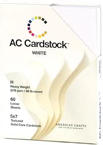 Amazon.com: 5 x 7-inch White AC Cardstock Pack by American Crafts ...