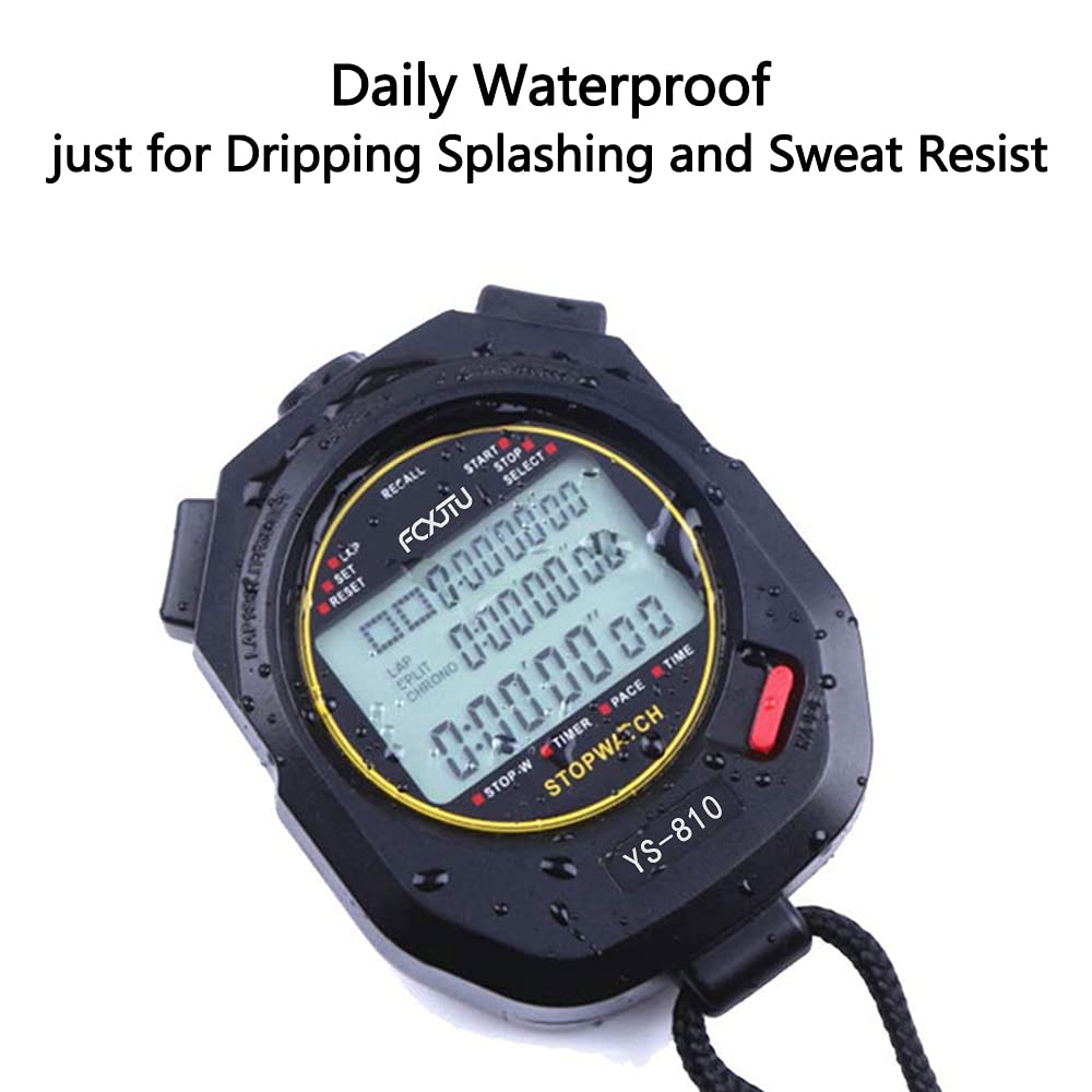Mua FCXJTU Digital Sports Stopwatch Timer 10/100 Lap Split Memory ...