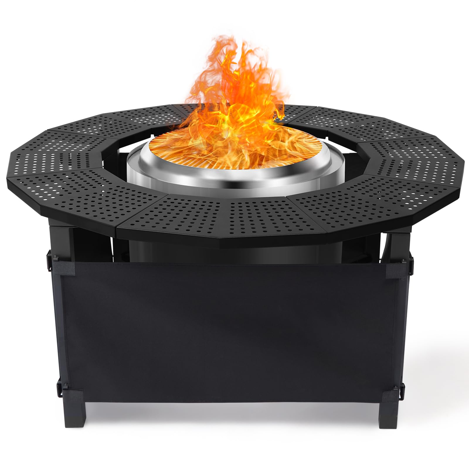Wanchao 40 in Fire Pit Surround Tabletop for Solo Stove Bonfire and ...
