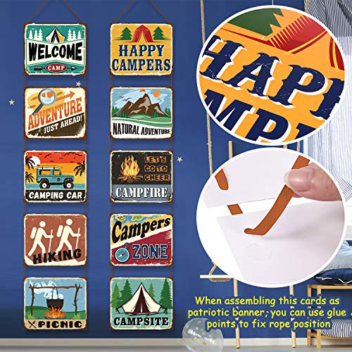 Camping Party Decorations Camping Banner Laminated Camping Signs Camp ...