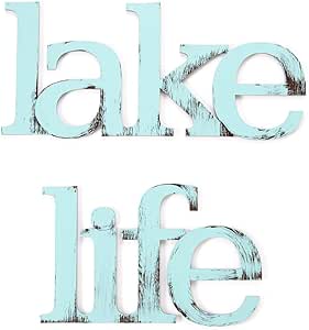 Amazon.com: Letter2Word Wall Decor - Lake Life Original Word Wall Art ...