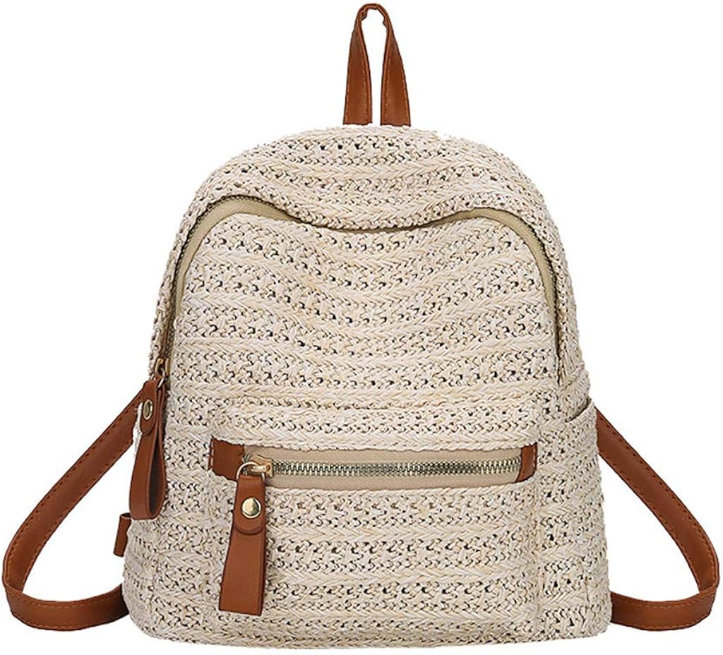 ZYUEER Sacs BandoulièRe Femme Sac de Paille Mini Sac a Dos Petit Sac a ...