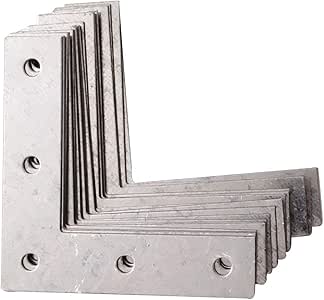 Amazon.com: Sipery 4inch Flat Plated Corner Braces Bracket 90 Degree ...
