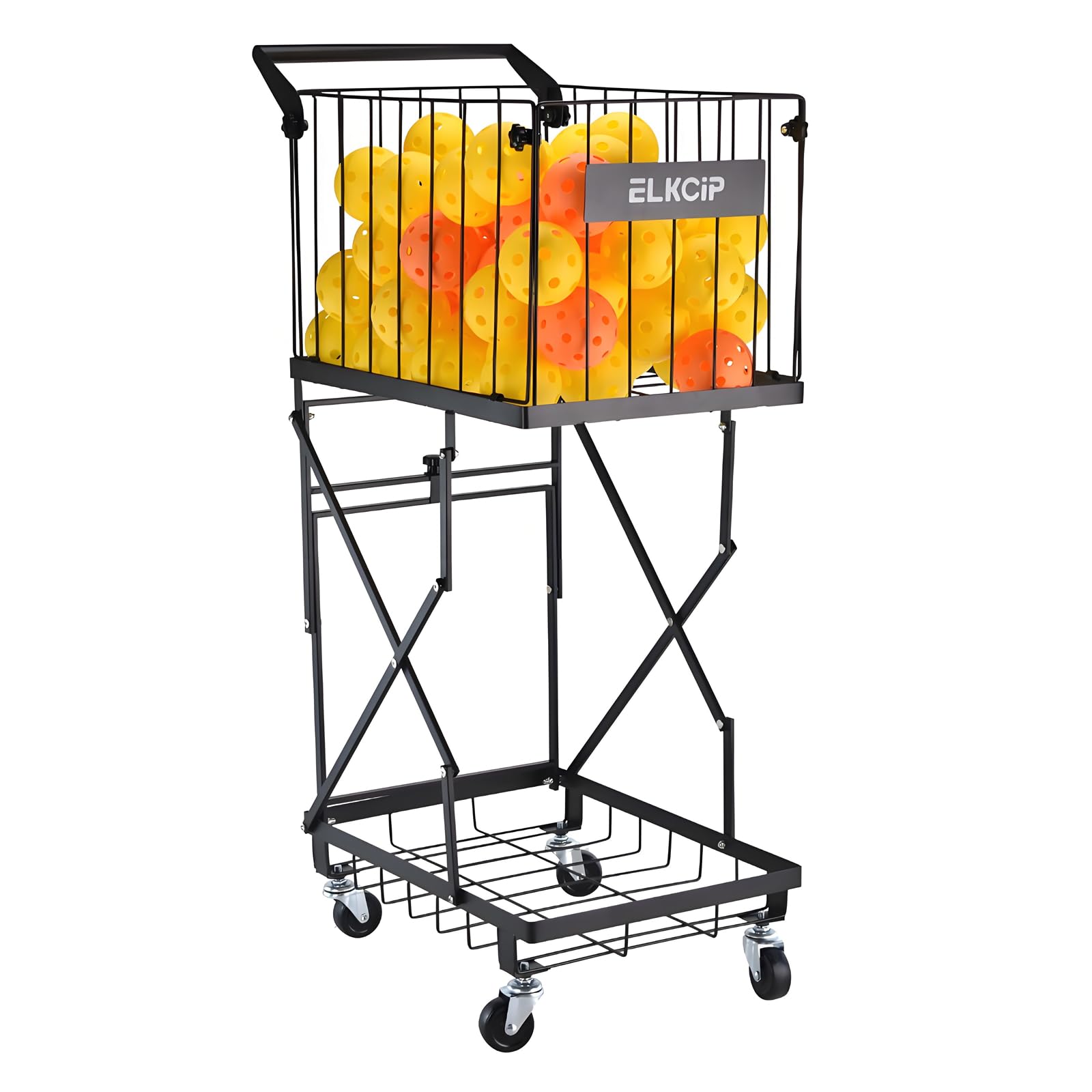 ELKCIP Multi Functional Pickleball & Tennis Ball Hopper with Wheels, 2 ...