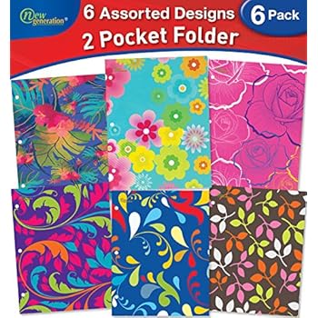 Amazon.com : Mead Color Talk Peechee Folder 5-Pack, Assorted Colors ...