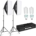 Amazon.com : MOUNTDOG Softbox Lighting Kit Photography Studio Light ...