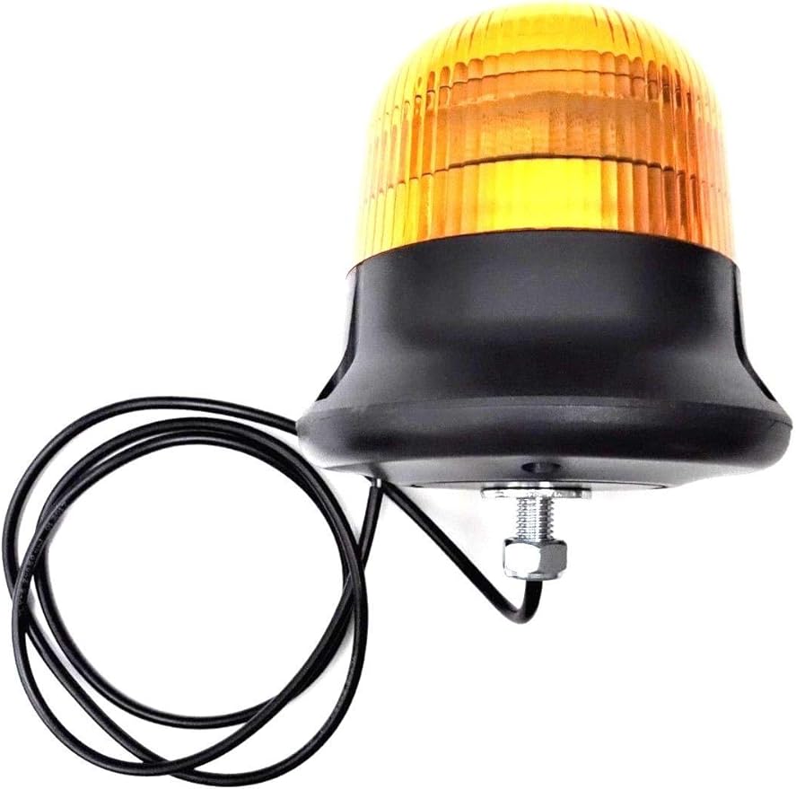 LED Warnleuchte Rund Ø145 Doppelter Blitz 9 LED 12V 24V 48V E9 R65 M12 ...