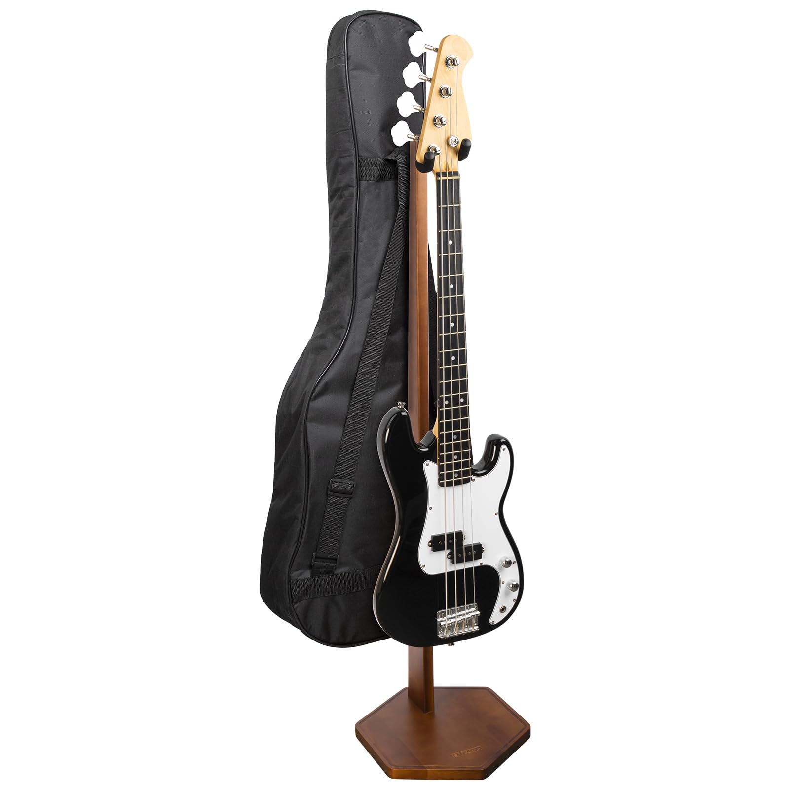 STRICH Bass Guitar Stand, HardWood 41.3" Height Floor Guitar Dispaly ...