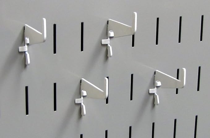 Wall Control 10-HM-002 W Medium 1-7/8" Slotted Pegboard Hook Pack Metal ...