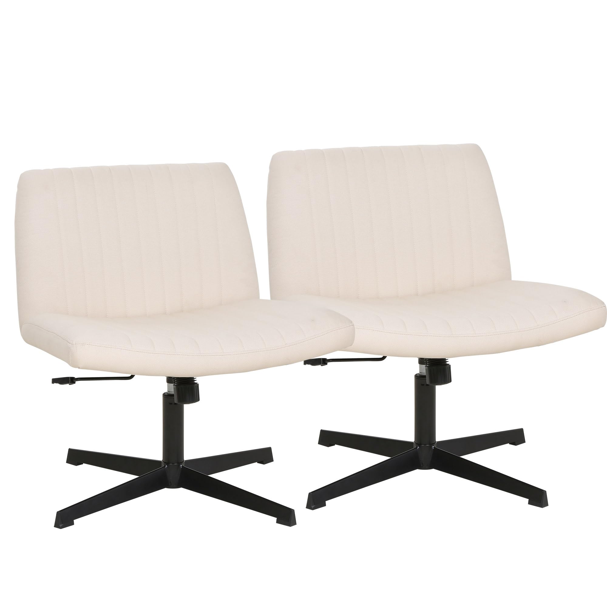 FDW Criss Cross Chair Armless Cross Legged Office Desk Chair Adjustable ...