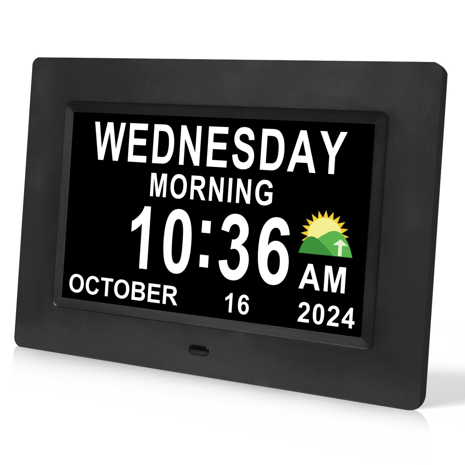 SSINI Digital Calendar Dementia Alarm Clock with Day and Date for ...